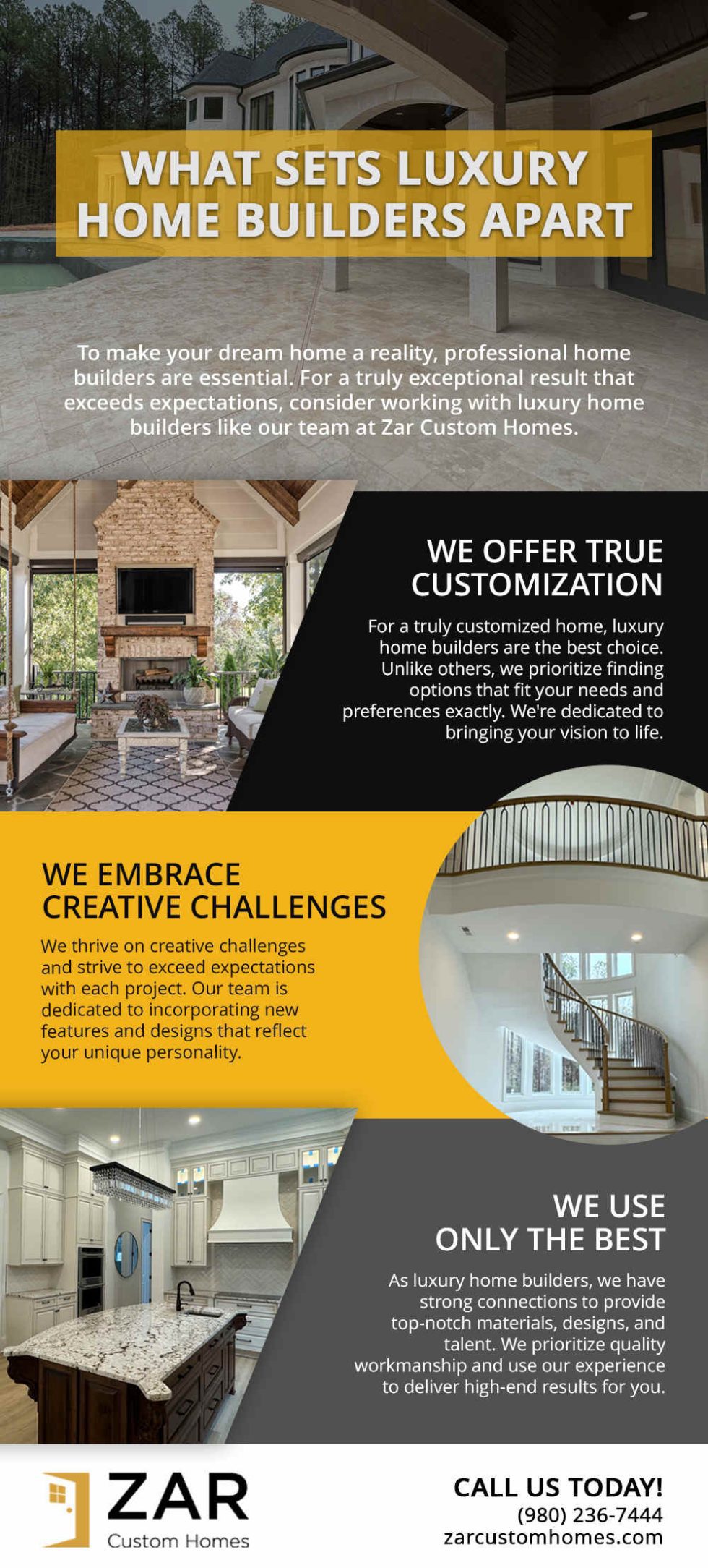 What Sets Luxury Home Builders Apart [infographic] | Zar Custom Homes